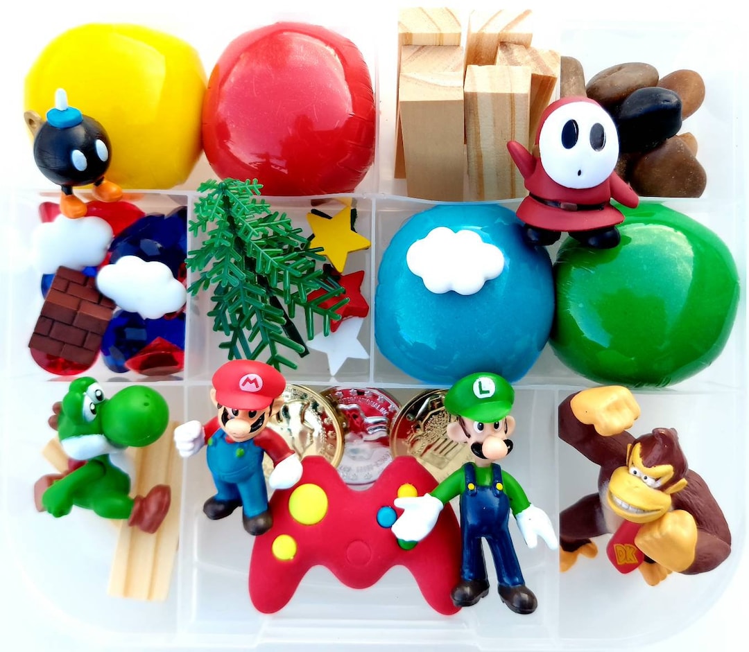 Super Mario Playdough Kit, Mario Playdough Kit, Playdough Sensory Kit ...