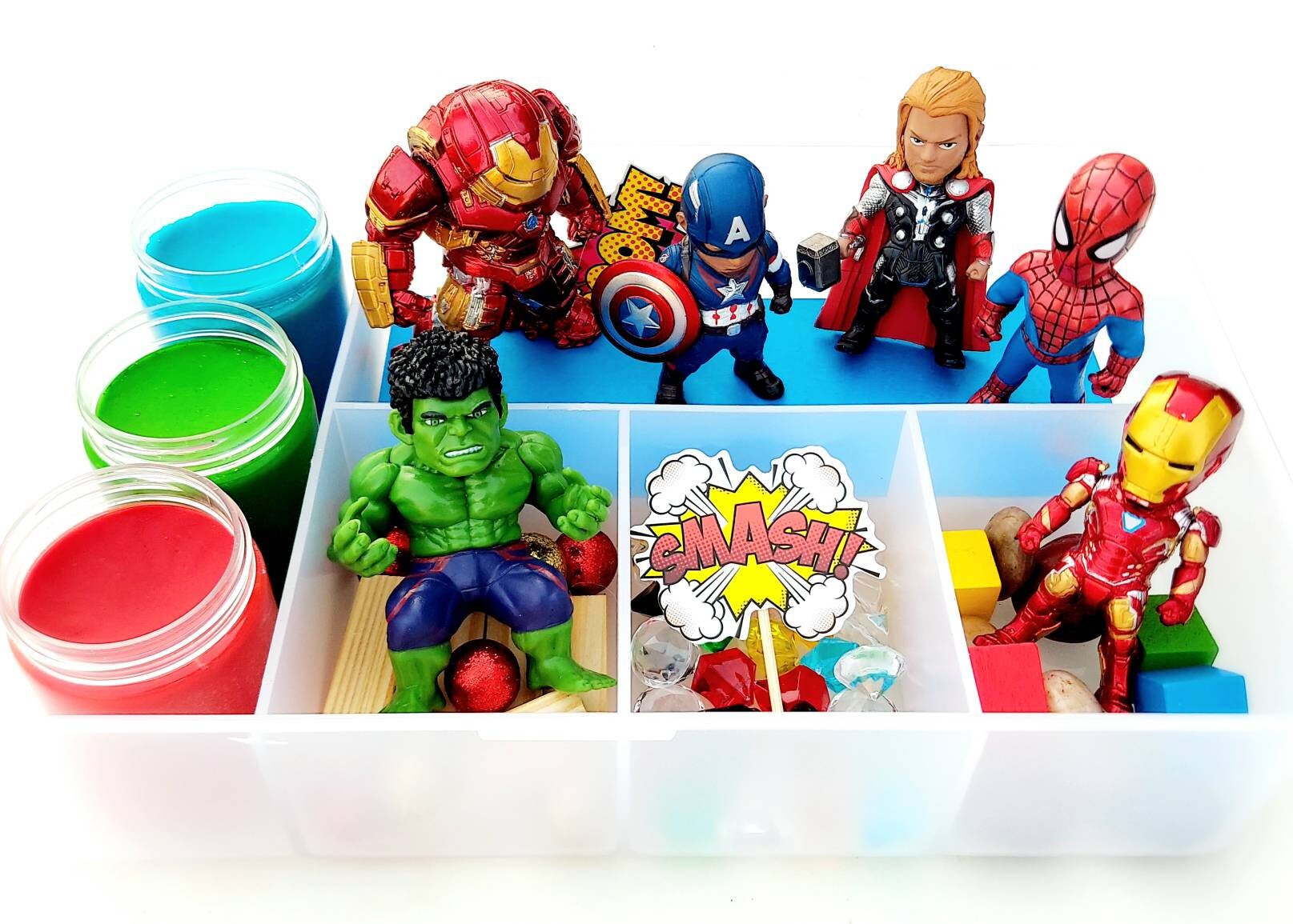 Superhero Play Dough Kit Sensory Kit Play Dough Kit Sensory - Etsy