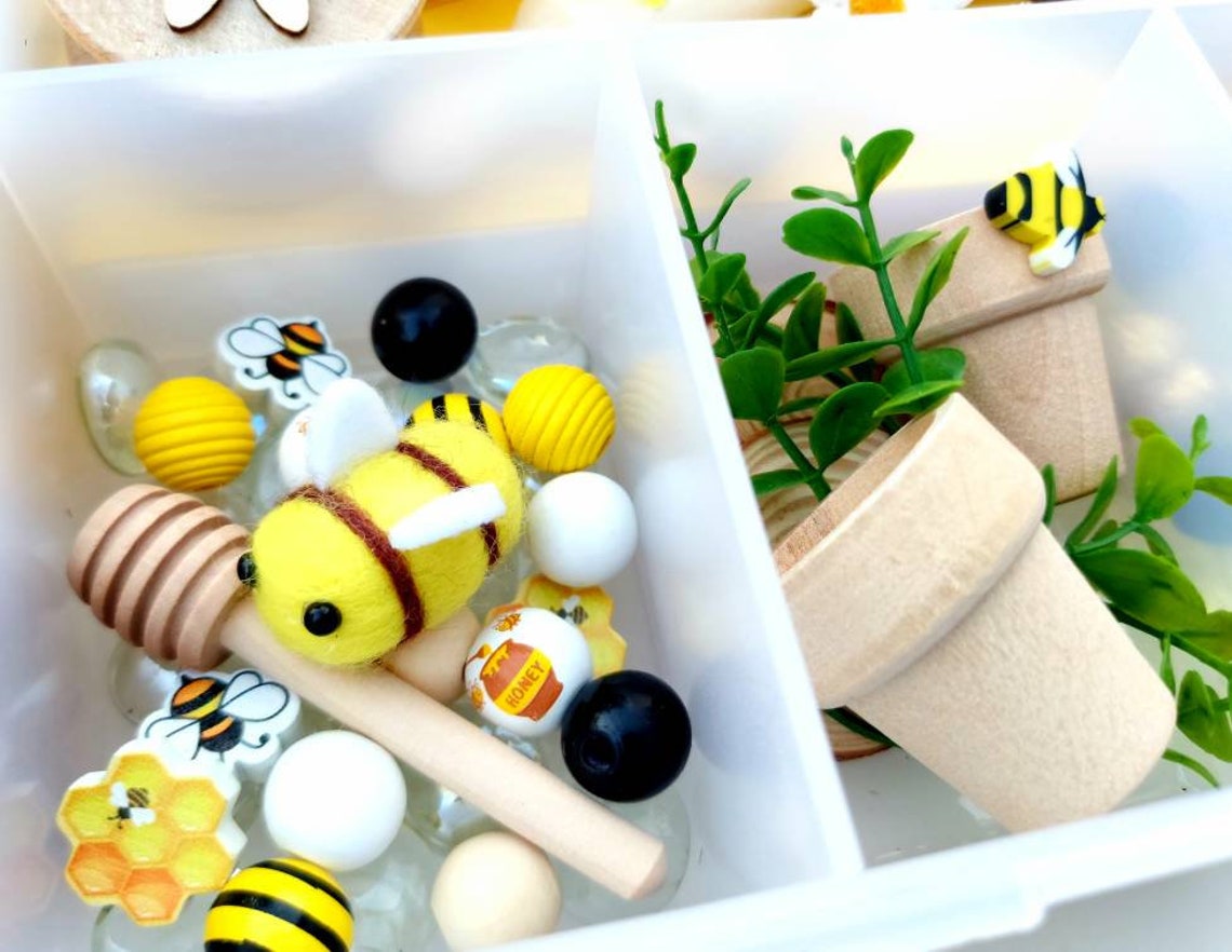Bee Play Dough Kit Bee Sensory Kit Playdough Sensory Kit - Etsy