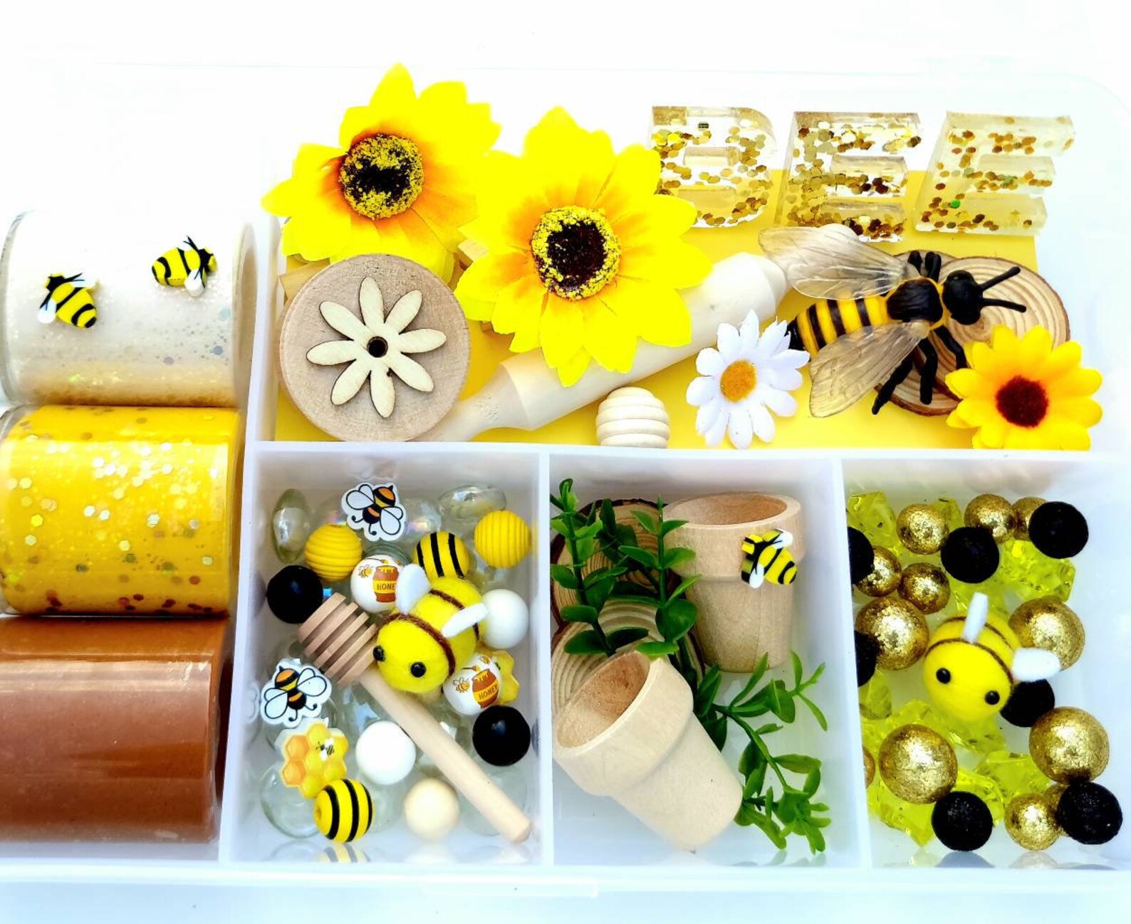 Bee Play Dough Kit Bee Sensory Kit Playdough Sensory Kit - Etsy