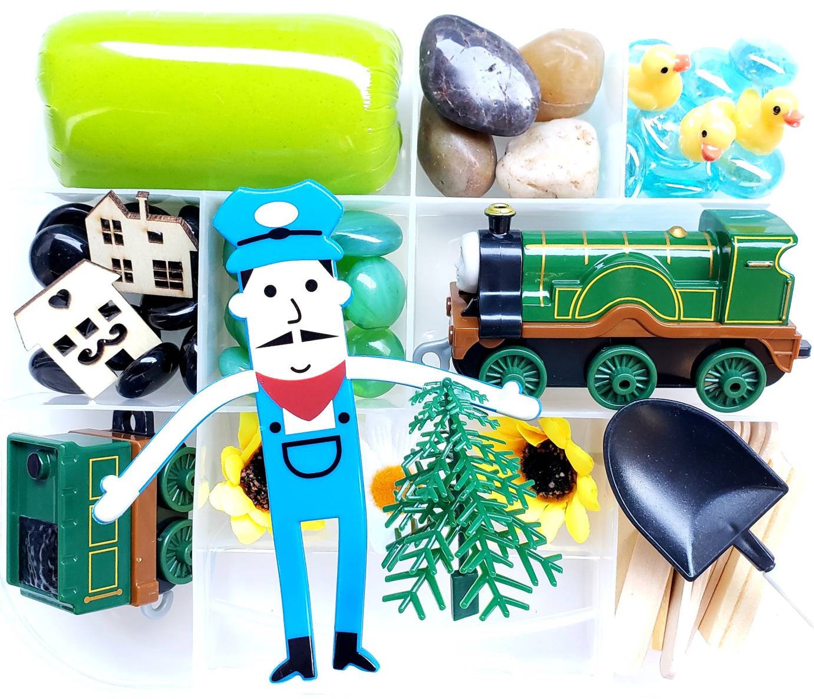 Train Play Dough Kit Sensory Playdough Kit Sensory Box - Etsy
