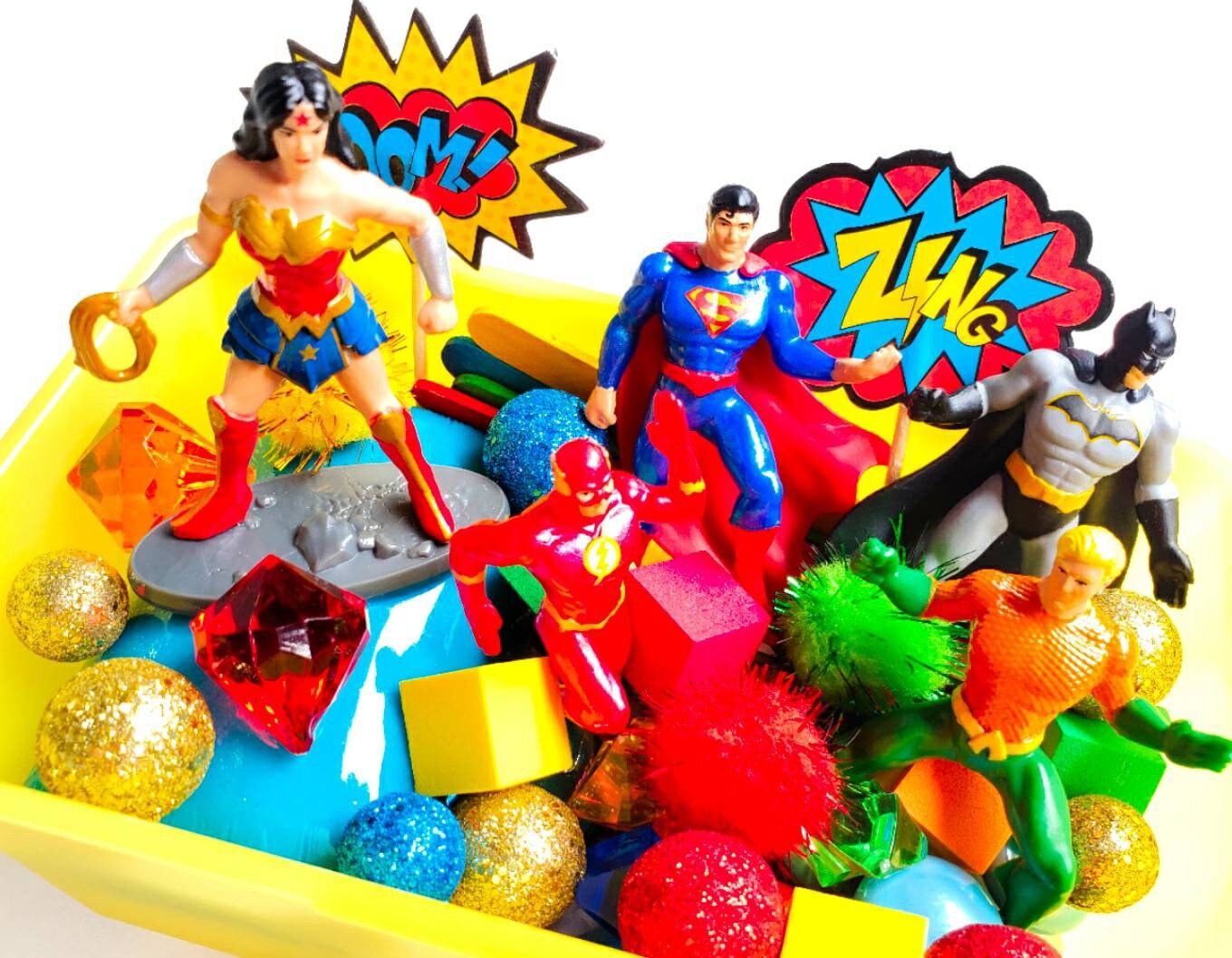Superhero Sensory Kit Play Dough Kit Playdough Sensory Kit | Etsy