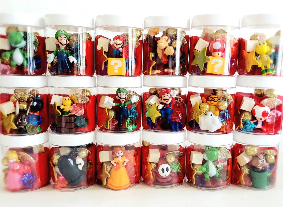 Mario Party Favors, Playdough Jars, Mario Playdough Kit, Play Dough Jar ...