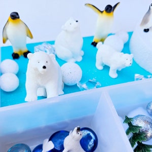 Winter Sensory Kit, Penguin Sensory Bin, Playdough Kit, Sensory Kit ...