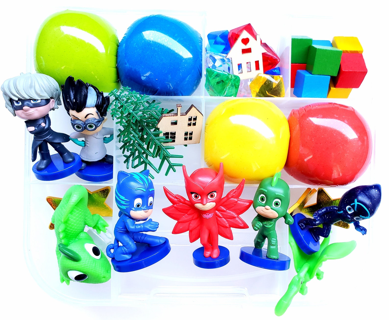 PJ Masks Play Dough Kit Playdough Sensory Kit Sensory Kit | Etsy