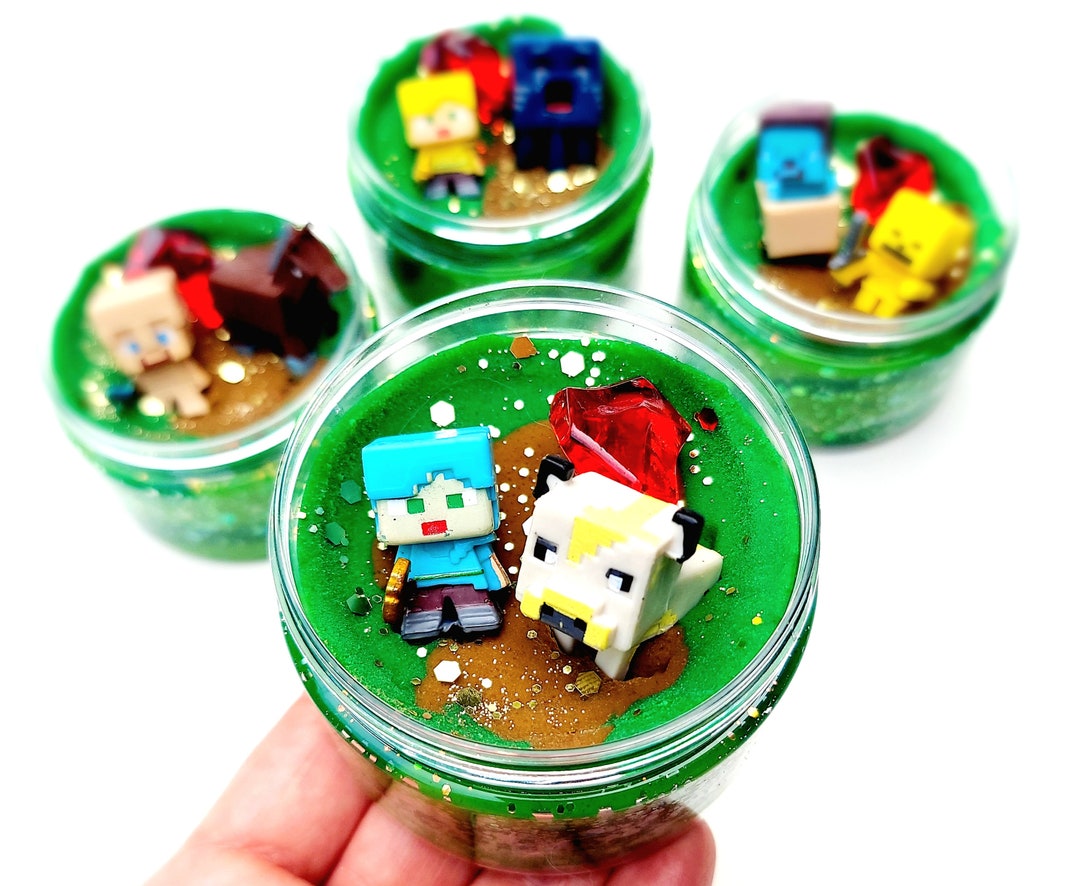 Minecraft Party Favors, Playdough Jar, Play Dough Kit, Minecrafter ...