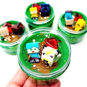 Minecraft Party Favors, Playdough Jar, Play Dough Kit, Minecrafter ...