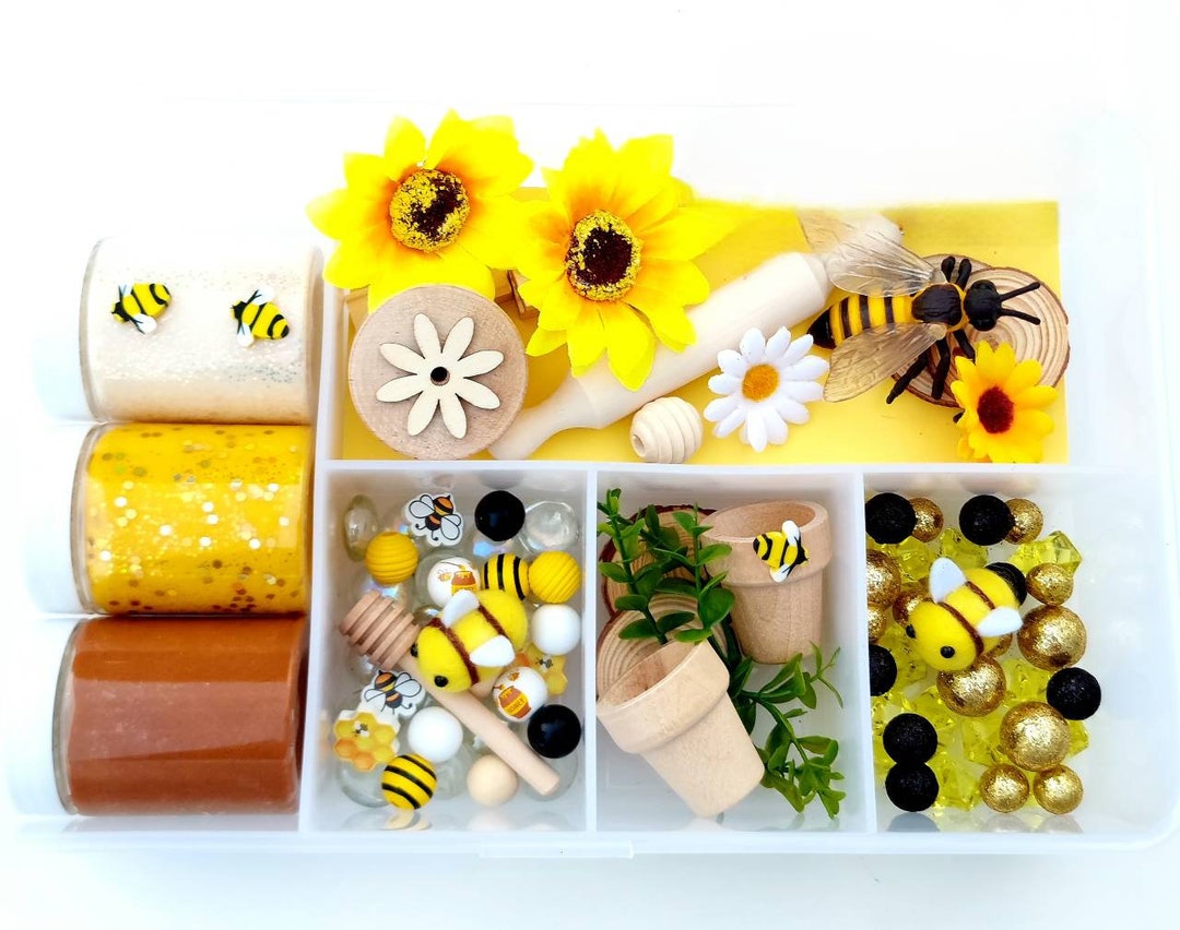 Bee Play Dough Kit, Bee Sensory Kit, Playdough Kit, Sensory Kit, Summer ...