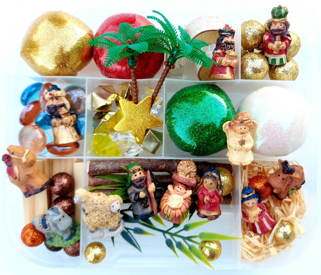 Nativity Playdough Kit Christmas Sensory Bin Christmas - Etsy Canada