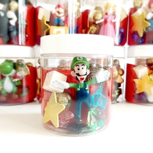 Mario Party Favors, Playdough Jars, Mario Playdough Kit, Play Dough Jar ...