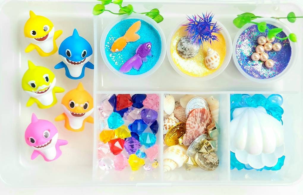 Baby Shark Playdough Kit Playdough Sensory Kit Sensory Kits | Etsy