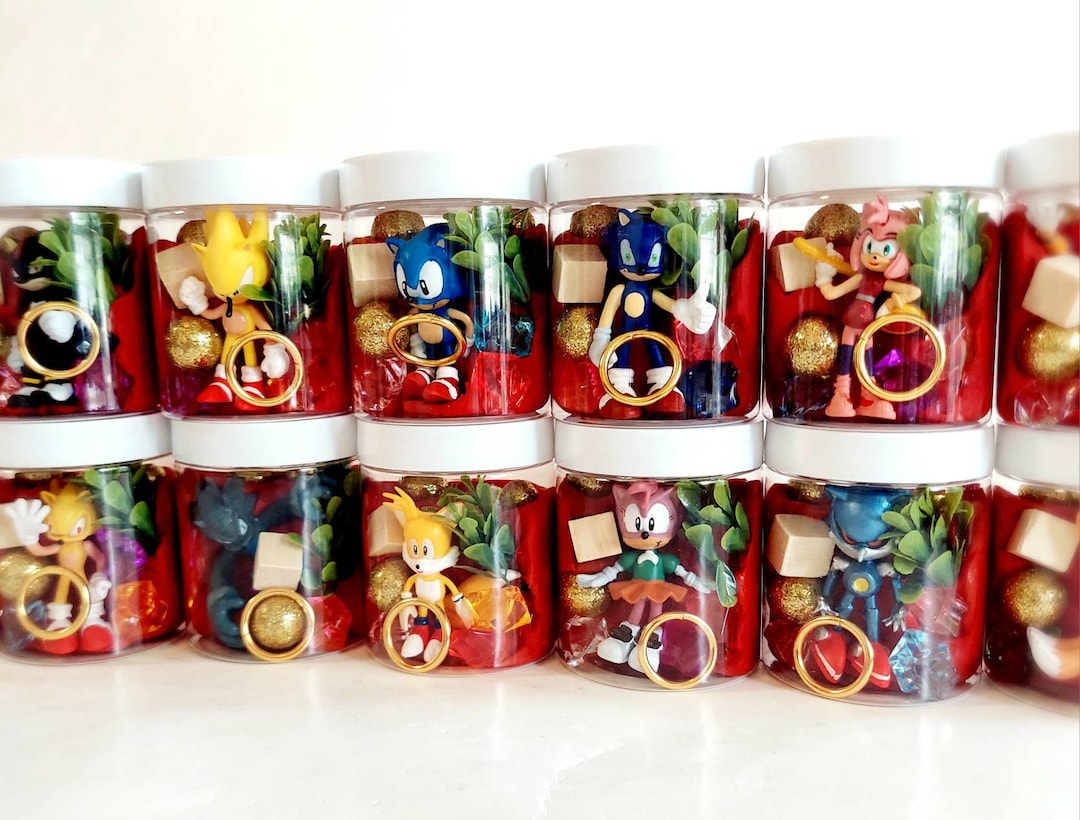 Sonic Party Favors, Sonic the Hedgehog, Sensory Jar Party Favor, Sonic ...