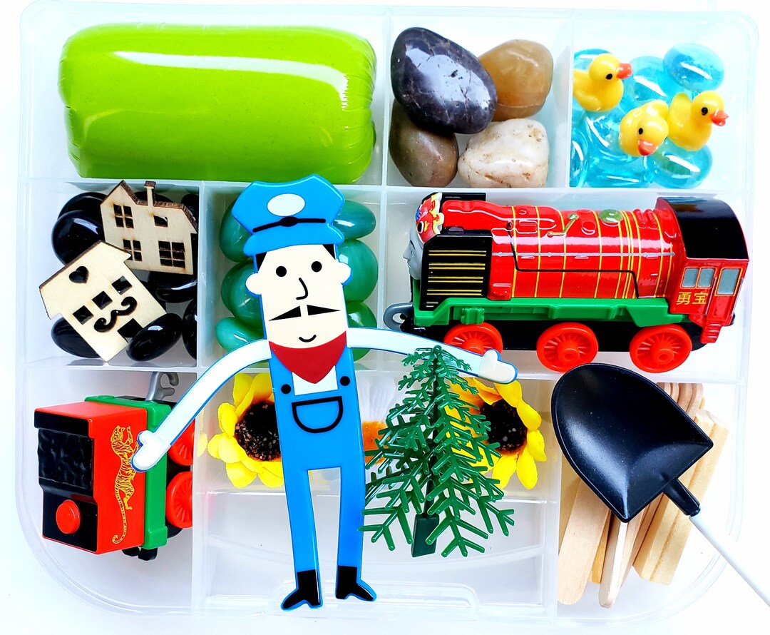 Train Play Dough Kit, Sensory Playdough Kit, Sensory Box, Sensory Kit ...
