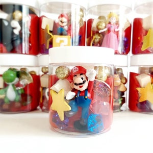Super Mario Party Favors, Sensory Jar Party Favor, Playdough Jar, Mario ...