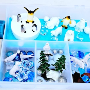 Winter Sensory Kit, Penguin Sensory Bin, Playdough Kit, Sensory Kit ...