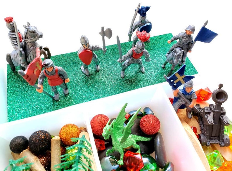 Knights and Dragon Playdough Kit Playdough Sensory Kit Play - Etsy