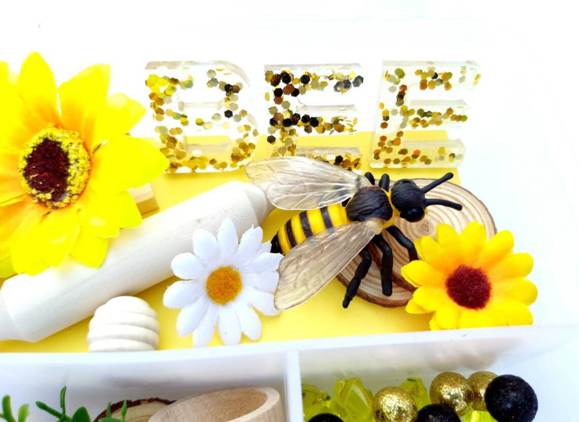 Bee Play Dough Kit Bee Sensory Kit Playdough Sensory Kit - Etsy