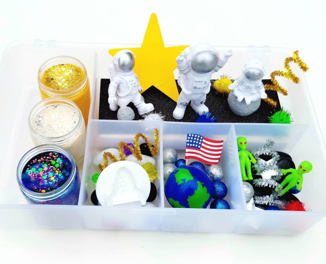 Space Play Dough Kit, Space Sensory Kit, Space Sensory Bin, Space ...