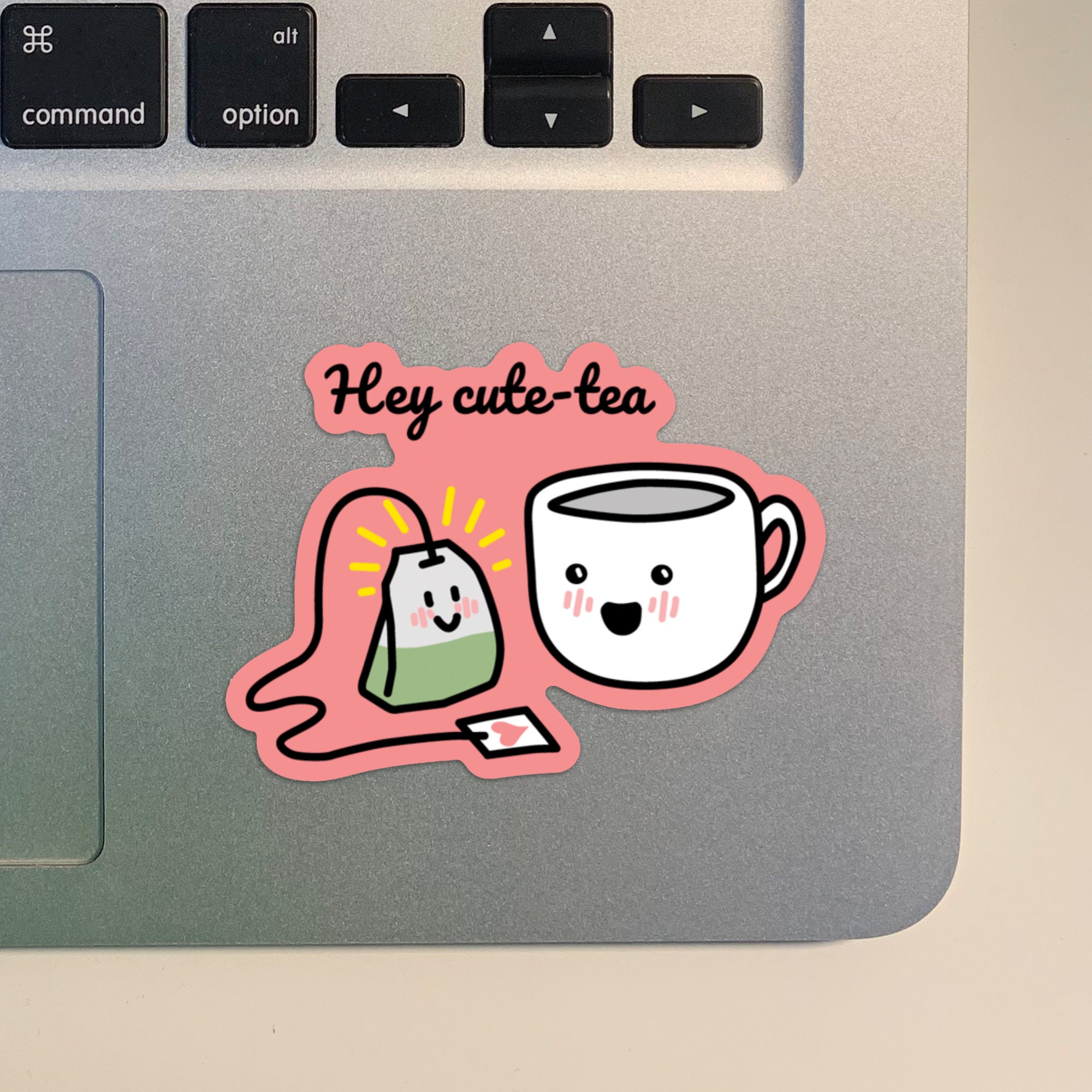 Punny Cute Hey Cute-tea Asian Sticker Vinyl Sticker Die | Etsy