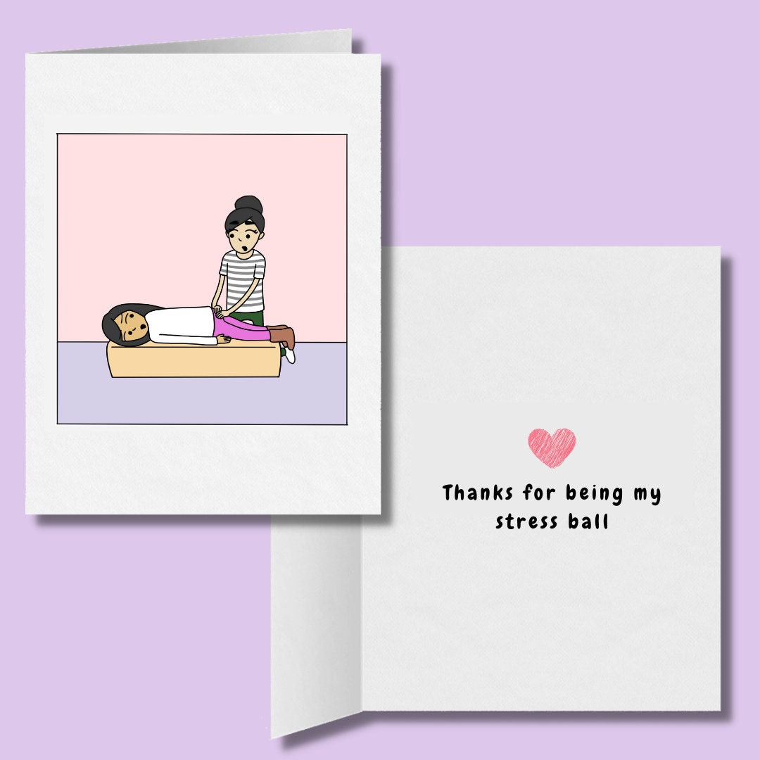 Thanks for Being My Stress Ball, Funny Romantic Lesbian Greeting Card ...