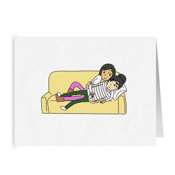 Lesbian Cuddle Card - Etsy