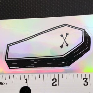 Die-cut, Holographic Coffin Sticker ≈3 Inches - Etsy