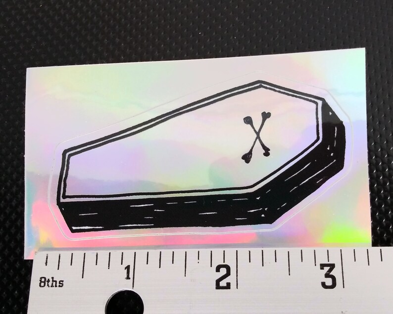 Die-cut, Holographic Coffin Sticker ≈3 Inches - Etsy