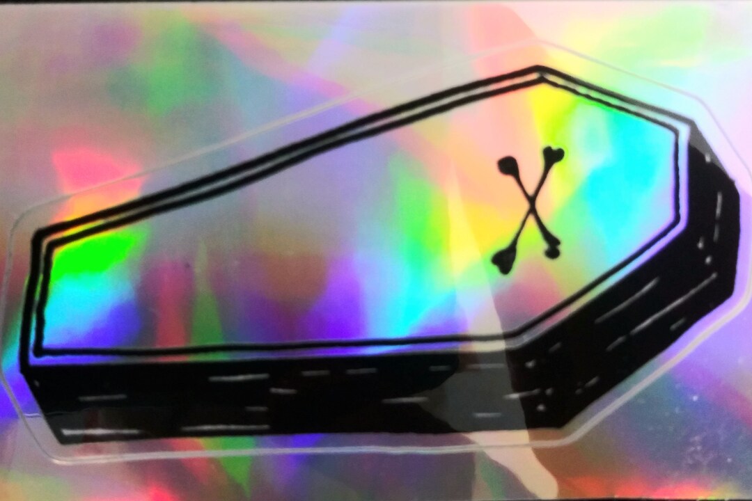 Die-cut, Holographic Coffin Sticker ≈3 Inches - Etsy