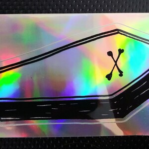 Die-cut, Holographic Coffin Sticker ≈3 Inches - Etsy