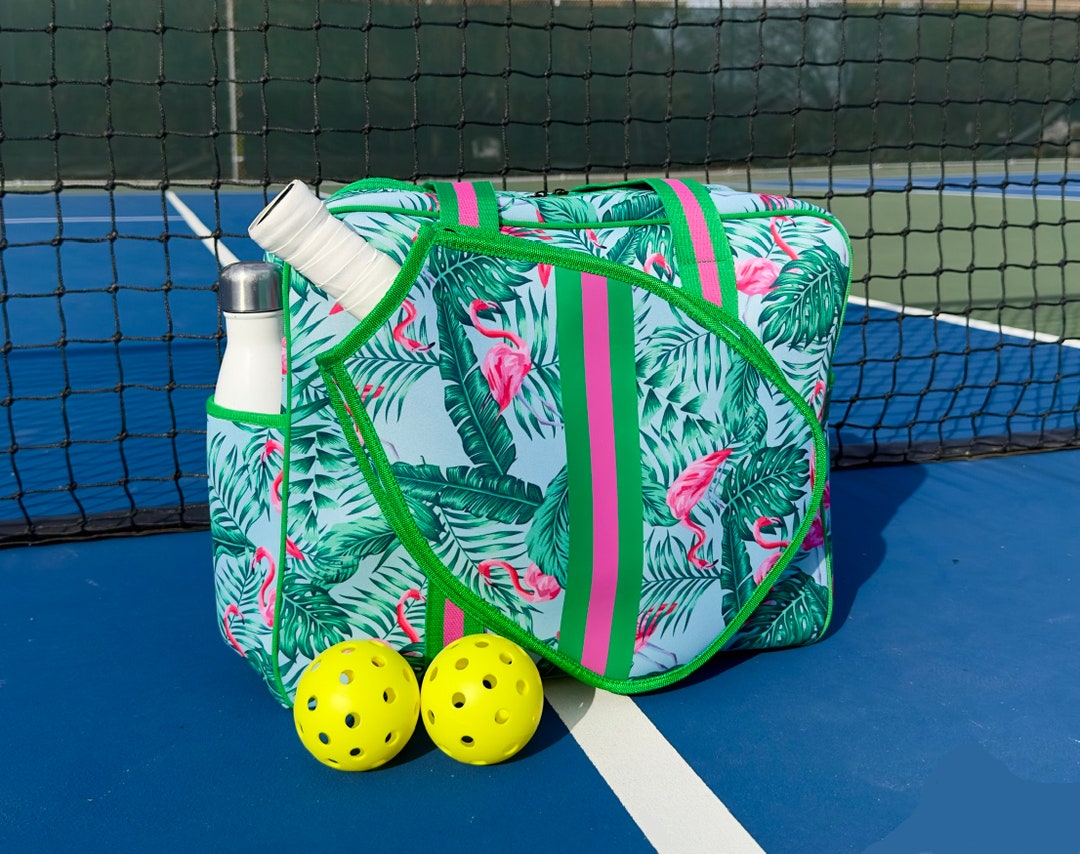 Pickleball Bag, Pickleball Bag for Women, Flamingo Print Pickle Ball ...