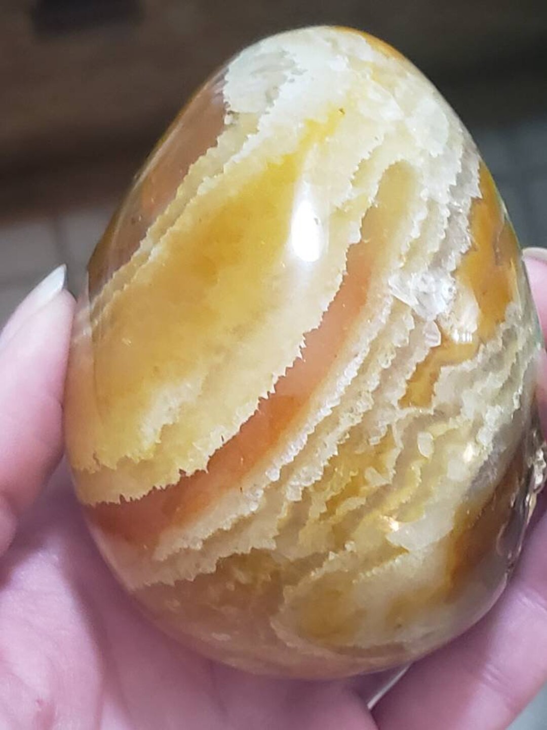 Large Unique Banded Druzy Agate Geode Egg - Etsy UK
