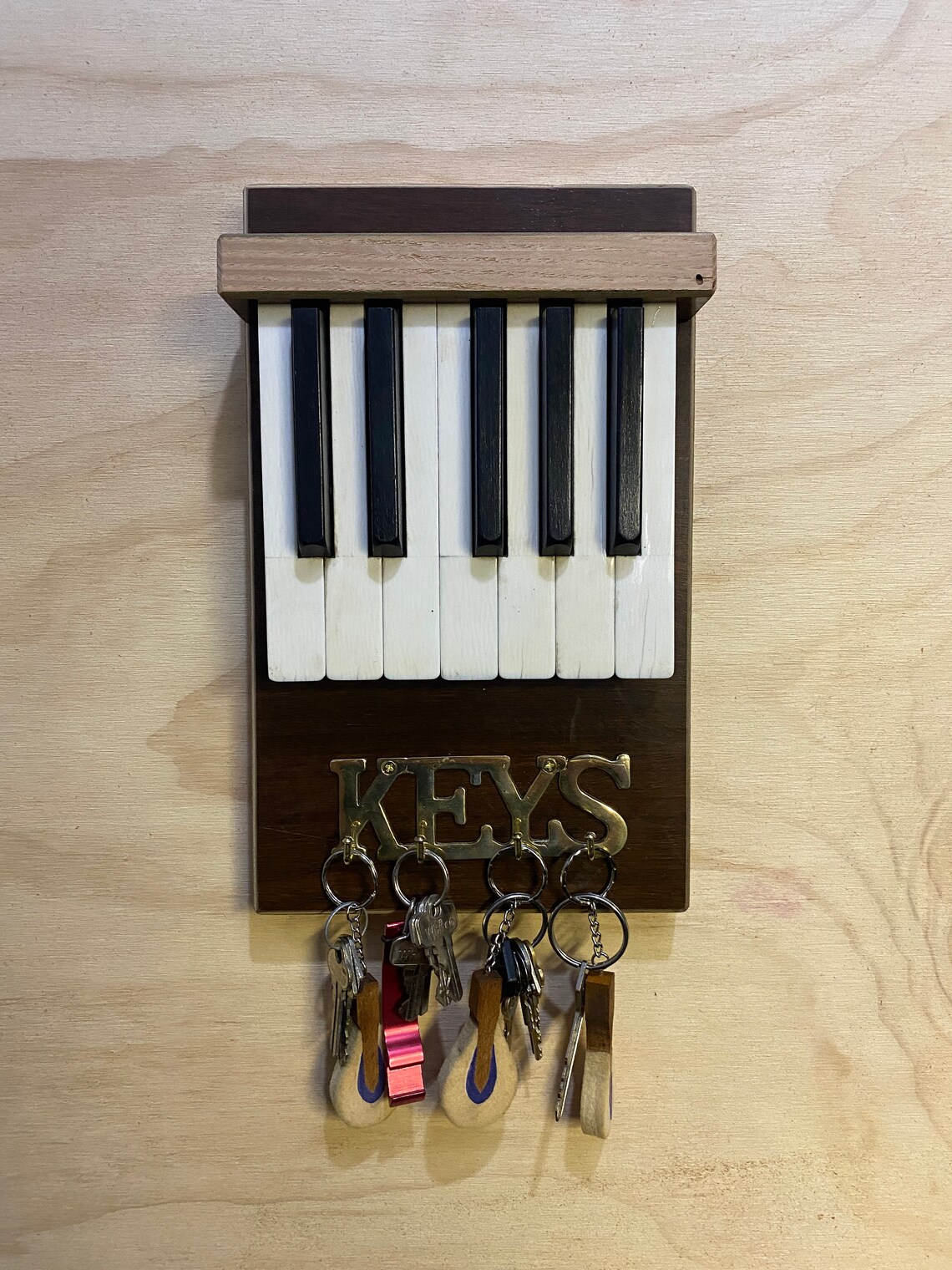 Key Rack With Vintage Piano Keys - Etsy