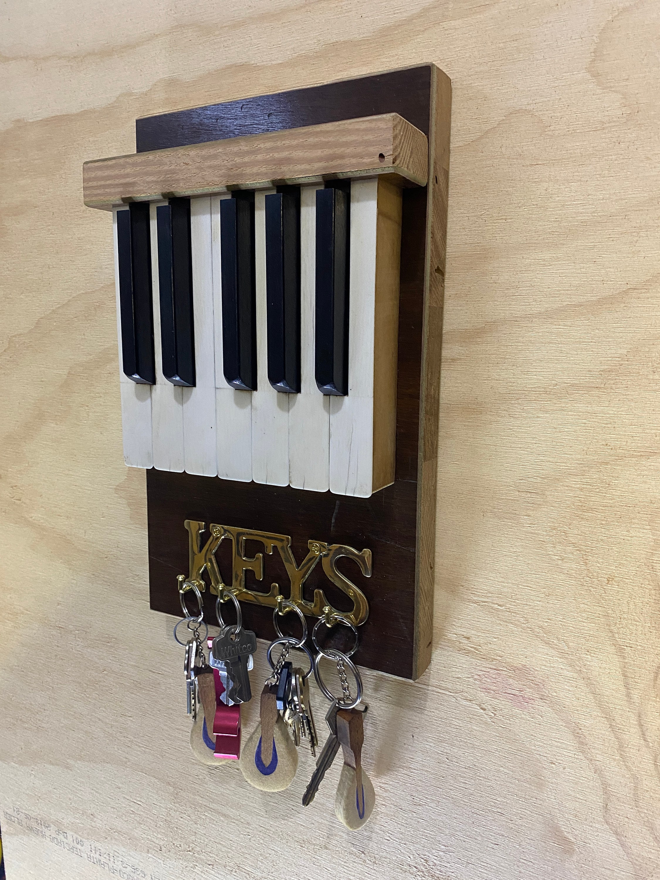 Key Rack With Vintage Piano Keys - Etsy