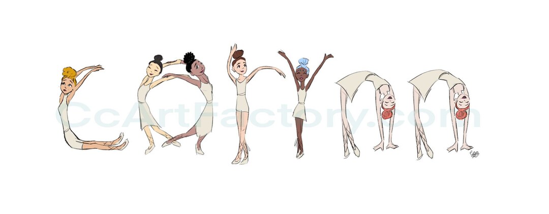 Alphabet Dancers Customizable Print - Etsy