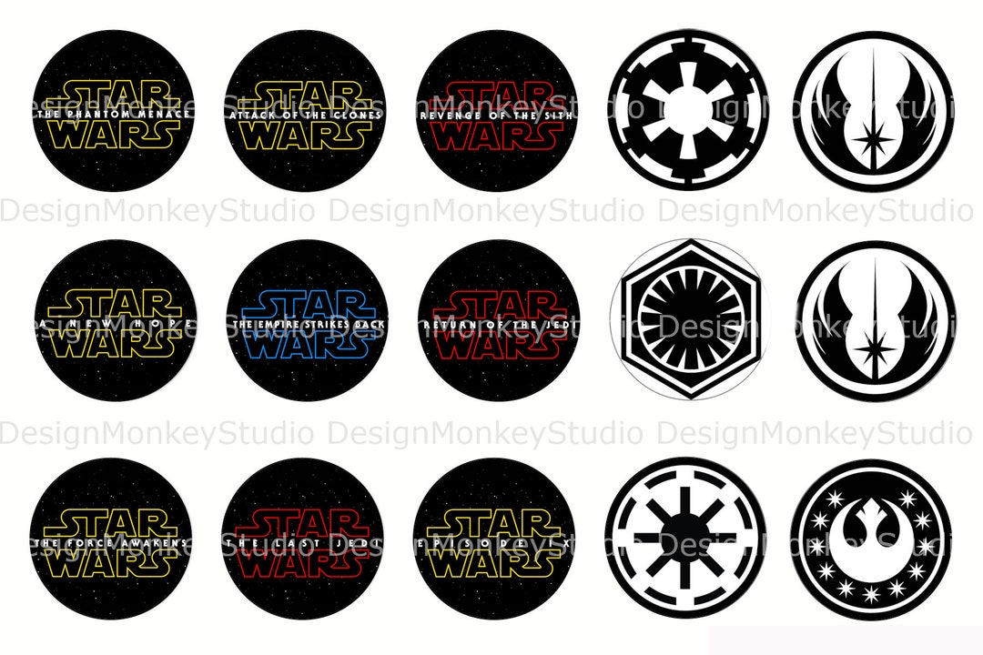 Star Wars- INSTANT DOWNLOAD 1" Bottle Cap Images 4x6 - Etsy