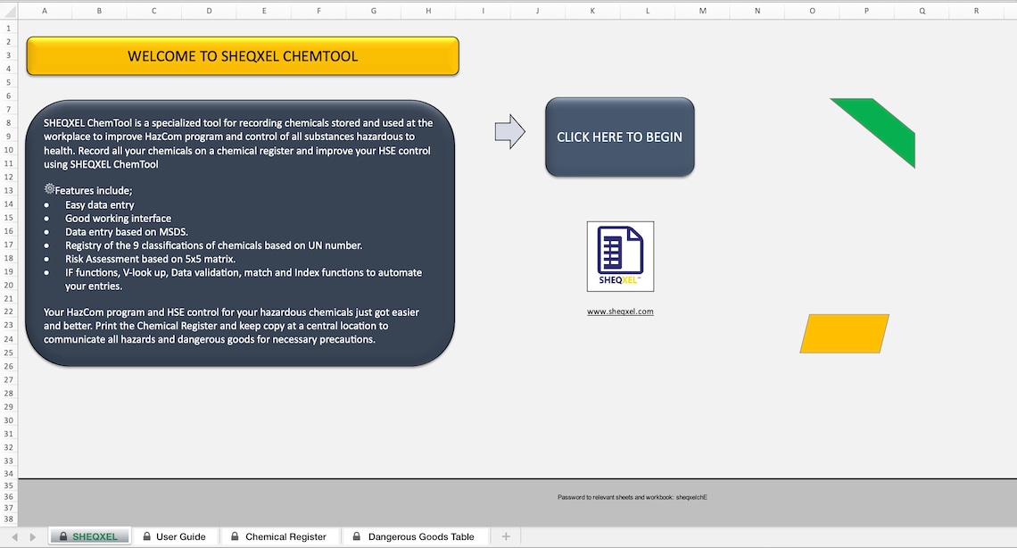 Chemical Register | Health and Safety Template | Chemtool | Excel ...