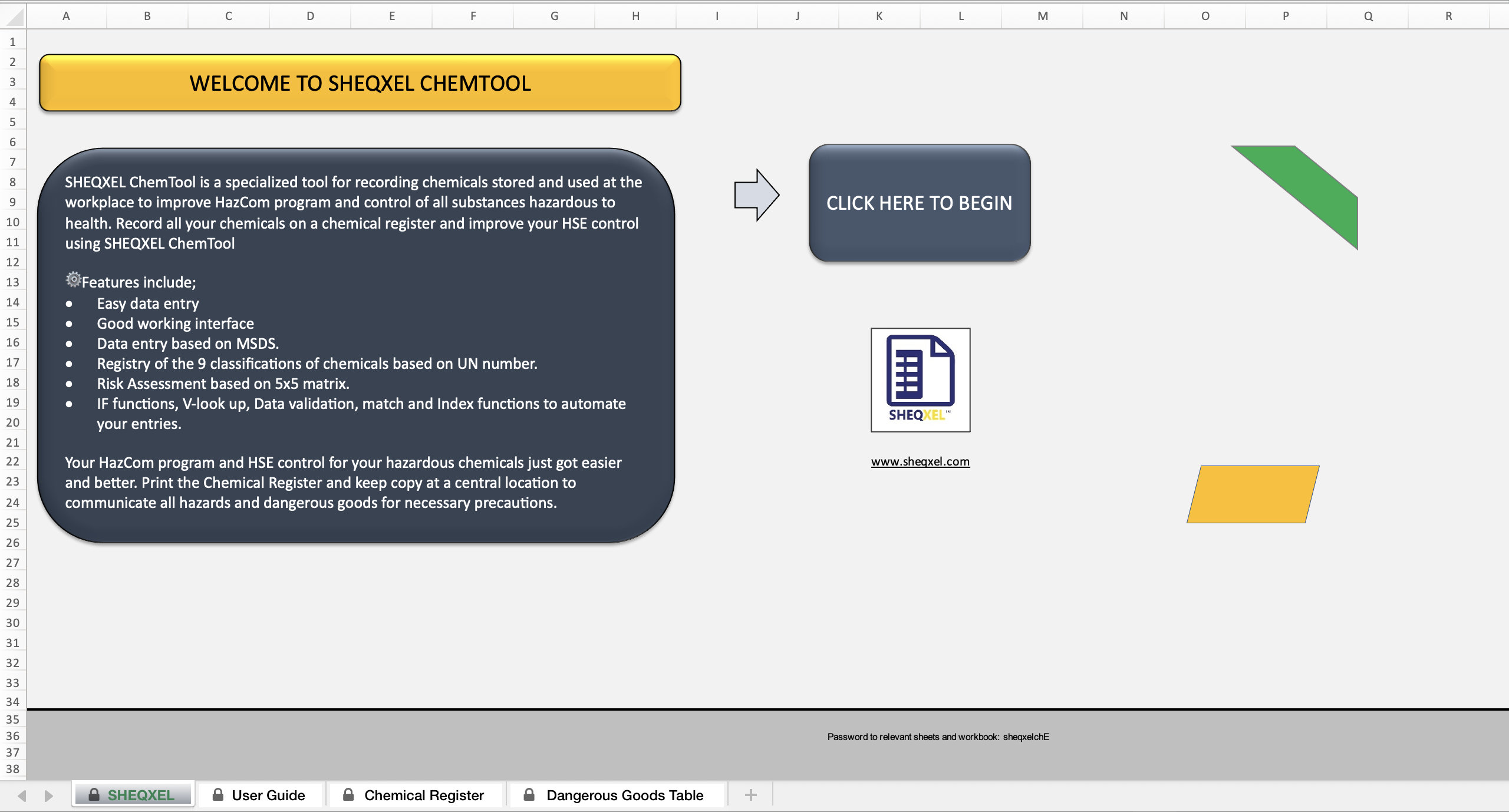 Chemical Register | Health and Safety Template | Chemtool | Excel ...