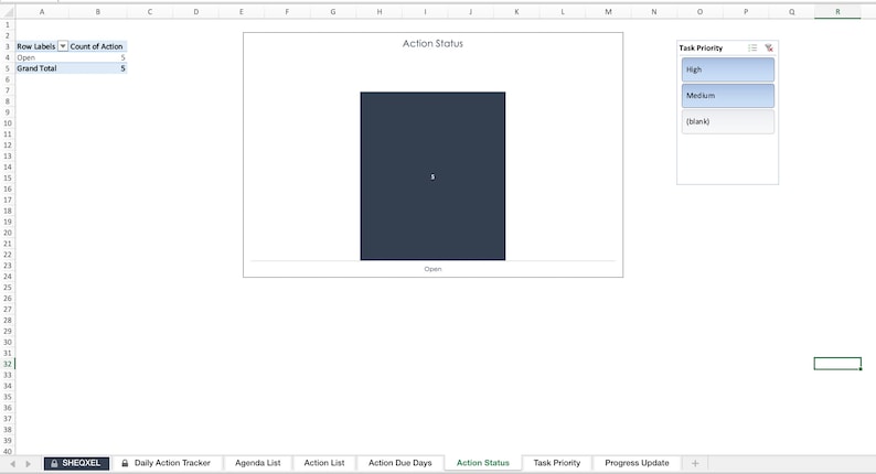Daily Action Tracker | Health and Safety Template | Excel Template ...