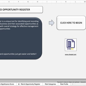 Risk and Opportunity Register | Health and Safety Template - Etsy