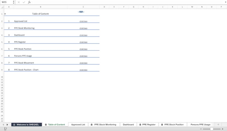 PPE Monitoring Tool: Excel Template, Stock Register (digital Download ...