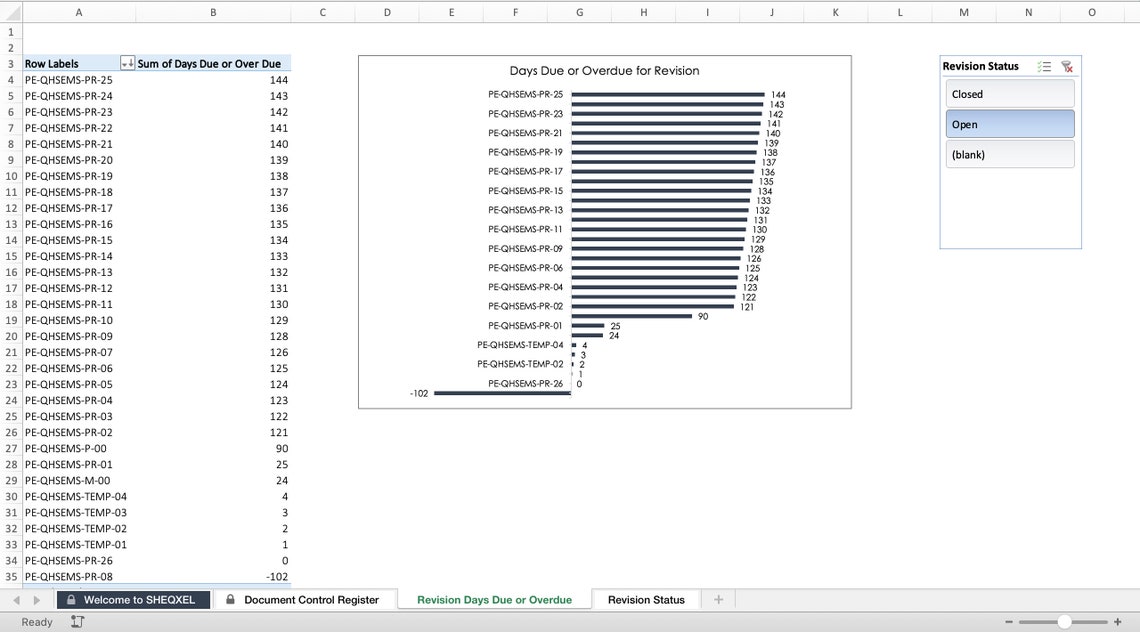 Document Control Register | Health and Safety Template | Excel Template ...
