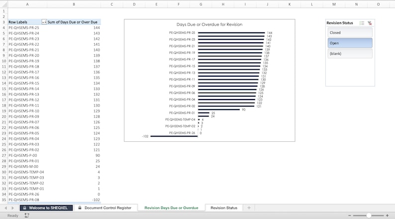 Document Control Register | Health and Safety Template | Excel Template ...