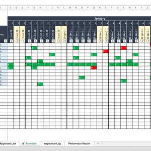Workplace Inspection Schedule Health and Safety Template | Etsy