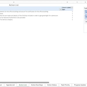 Daily Action Tracker | Health and Safety Template | Excel Template ...