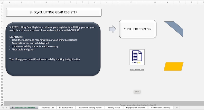 Lifting Gear Register | Health and Safety Template | Excel Template - Etsy