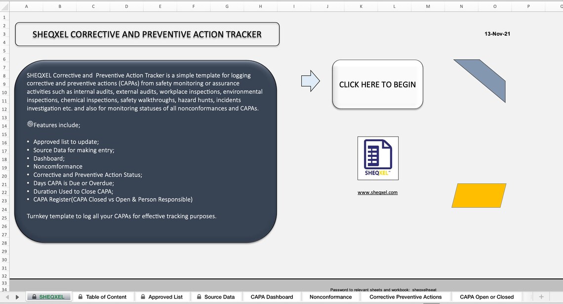 Corrective and Preventive Action Tracker Health and Safety Dashboard ...