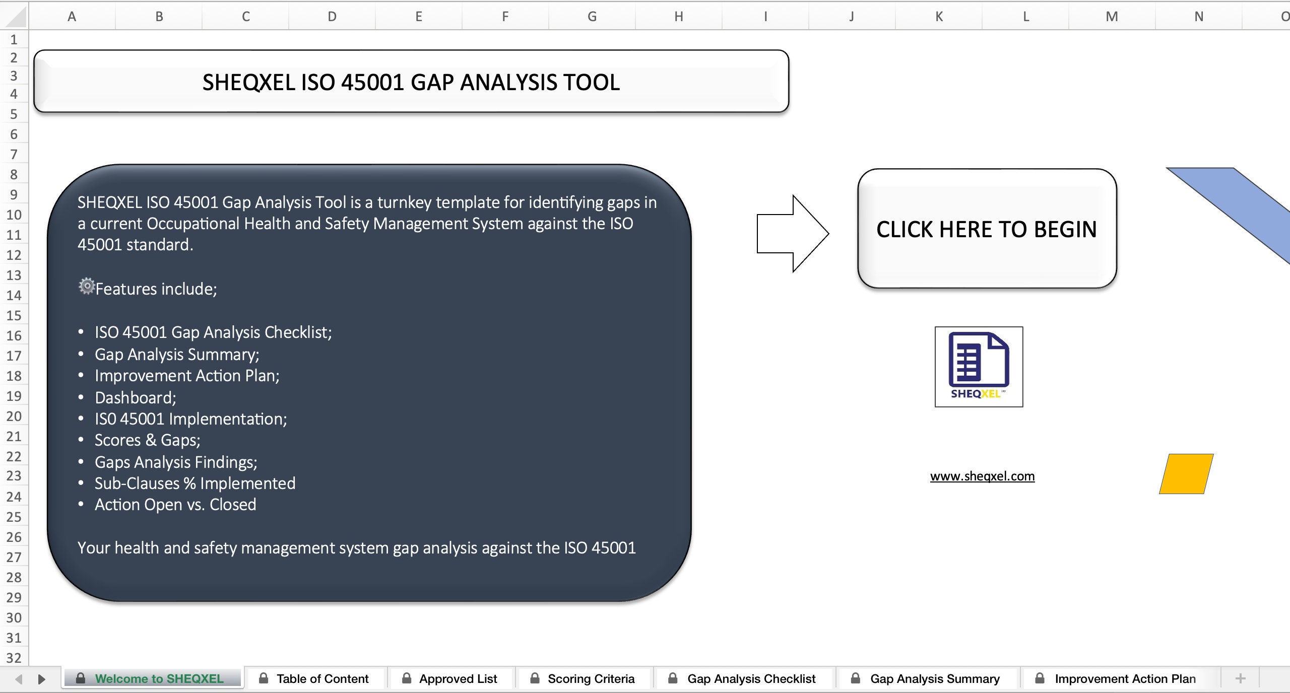ISO 45001 Gap Analysis Tool | Health and Safety Dashboard | Excel ... ISO 45001 Gap Analysis Tool | Health and Safety Dashboard | Excel ...