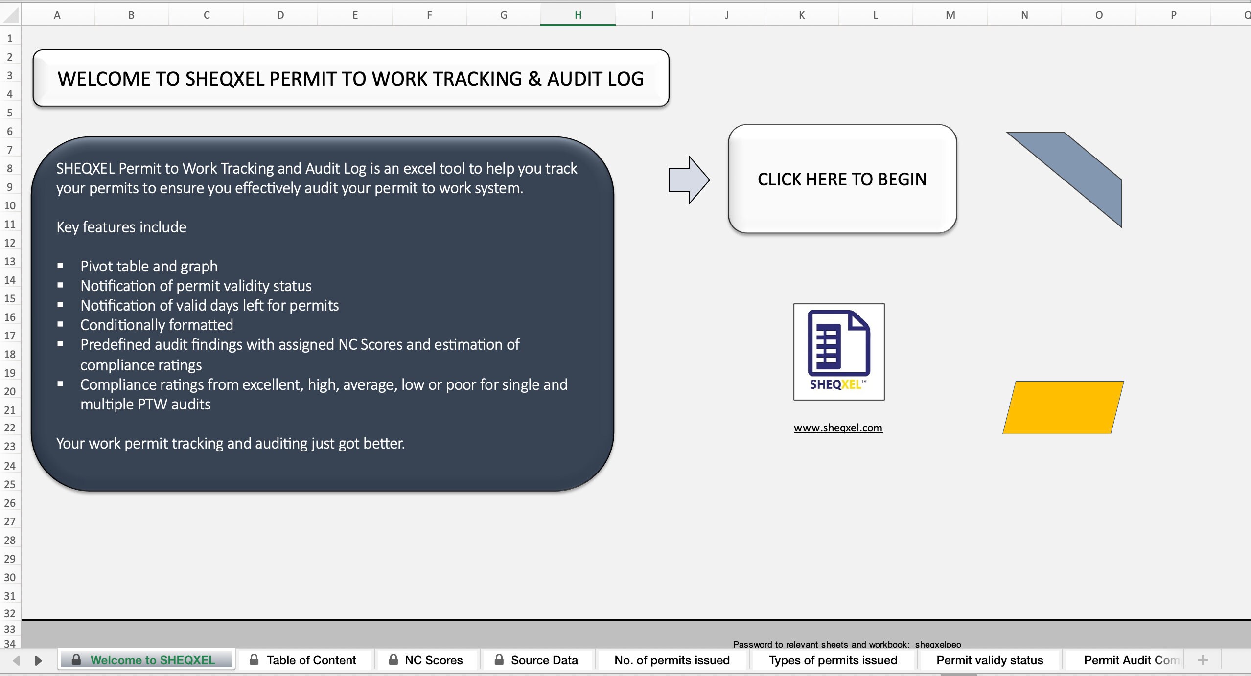 Permit to Work Tracking & Audit Log: Excel Template - Etsy