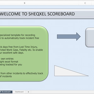 HSE Scoreboard | Excel Template | Health and Safety Dashboard ...