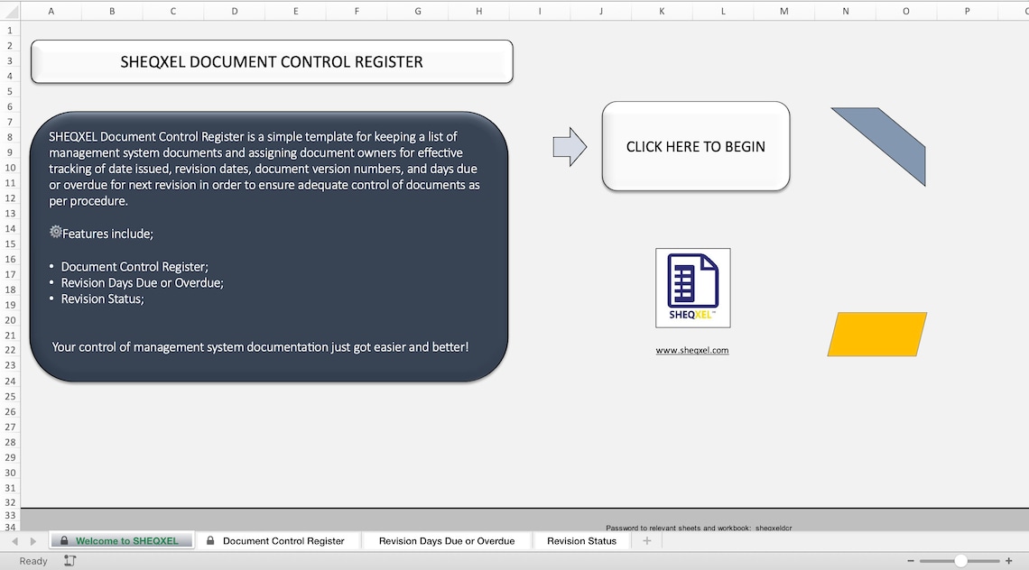 Document Control Register | Health and Safety Template | Excel Template ...